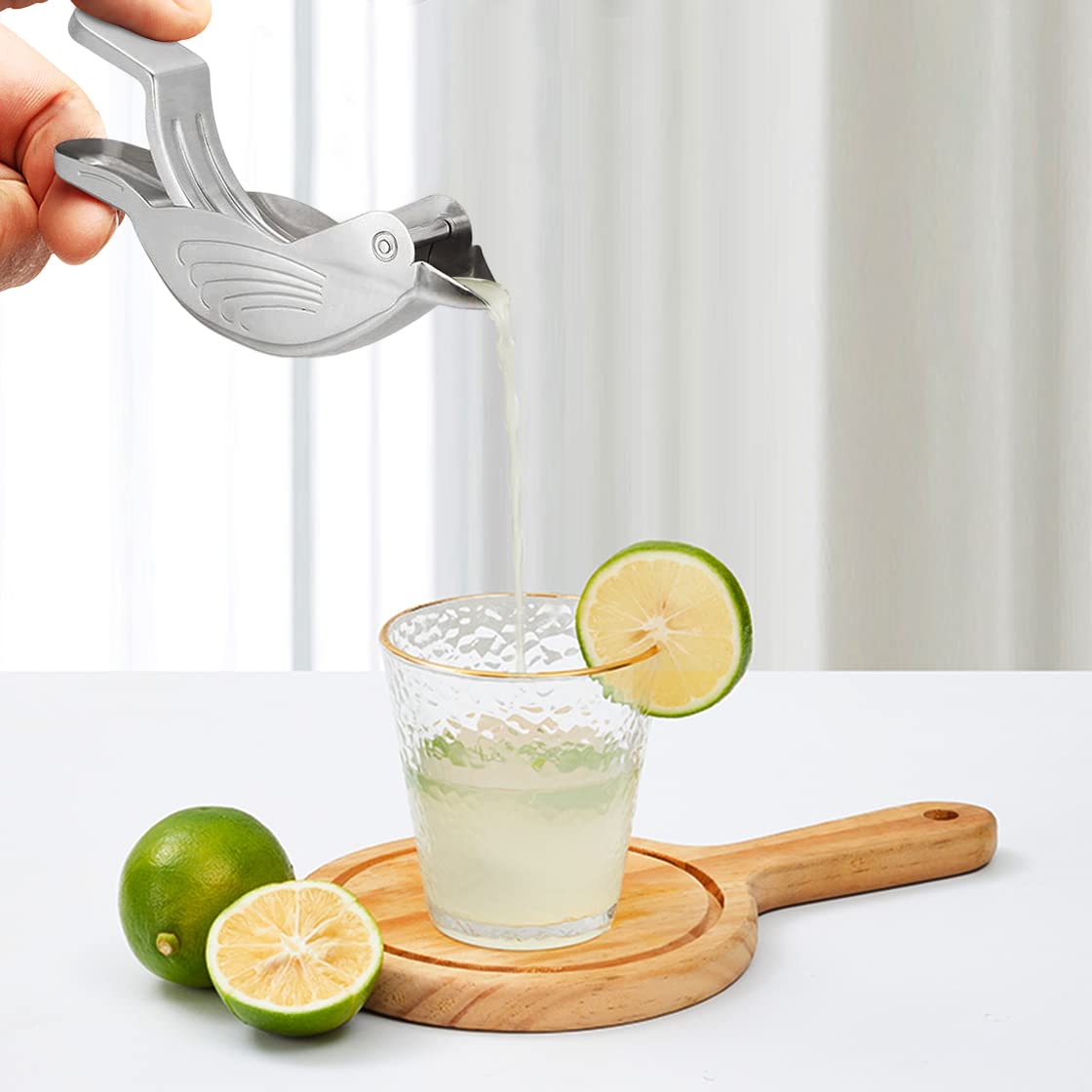 Manual Lemon Juicer, Manual Lemon Slice Squeezer, Portable Fruit Juicer, Bird Shape Hand Juicer for Orange Lemon Lime Pomegranate