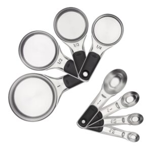 OXO Good Grips Stainless Steel Measuring Cup and Spoon Set + OXO Good Grips 2-Piece Plastic Cutting Board Set