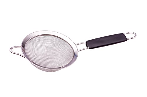 LiveFresh Fine Mesh Strainer with Non Slip Handle. Premium Stainless Steel Strainer for Quinoa, Tea, Soup, Sifting, Baking, Straining - 5-1/2 Inch