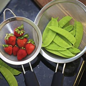 LiveFresh Fine Mesh Strainer with Non Slip Handle. Premium Stainless Steel Strainer for Quinoa, Tea, Soup, Sifting, Baking, Straining - 5-1/2 Inch