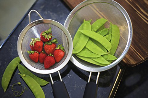 LiveFresh Fine Mesh Strainer with Non Slip Handle. Premium Stainless Steel Strainer for Quinoa, Tea, Soup, Sifting, Baking, Straining - 5-1/2 Inch