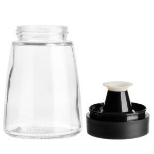 Juvale 2 Piece Small Oil and Vinegar Dispenser Set for Kitchen, Glass Cruet Bottles with No Drip Tops for Salad Dressing, Balsamic, Soy Sauce (5.5 oz)