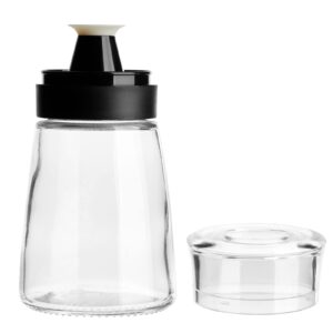 Juvale 2 Piece Small Oil and Vinegar Dispenser Set for Kitchen, Glass Cruet Bottles with No Drip Tops for Salad Dressing, Balsamic, Soy Sauce (5.5 oz)