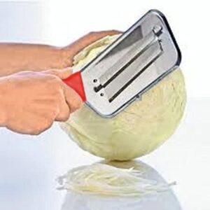 yukaba cabbage kitchen knife slicer chopper shredder sauerkraut cutter coleslaw grater (red-a)