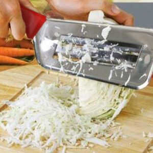 YukaBa Cabbage Kitchen Knife Slicer Chopper Shredder Sauerkraut Cutter Coleslaw Grater (Red-A)