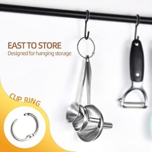 Funnels for Kitchen Use, Small Stainless Steel Funnels for Filling Bottles Transferring Essential Oil, Liquid, Spice, Dry Ingredients & Powder, Dishwasher Safe (Long-Handled Funnel)