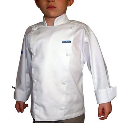 CHEFSKIN Children CHEF Set JACKET+ APRON+ HAT+ PANTS+ NAME Choose Color (not a Toy, Real Uniform XS (3-5 years old))