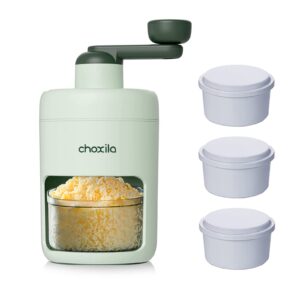 choxila shaved ice maker & 3 ice molds, ice crushed maker shaved ice machine with 3 ice molds set