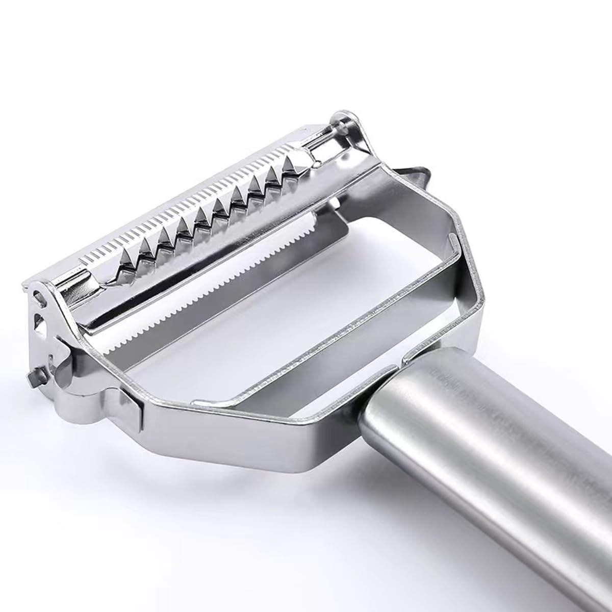 Vegetable Peeler，SZYIKUER Stainless Steel 2 in 1 Julienne Vegetable Peeler Perfect for Carrot Potato Melon Gadget Vegetable Fruit