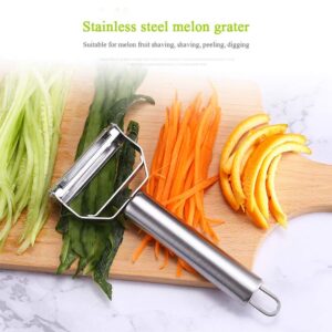 Vegetable Peeler，SZYIKUER Stainless Steel 2 in 1 Julienne Vegetable Peeler Perfect for Carrot Potato Melon Gadget Vegetable Fruit