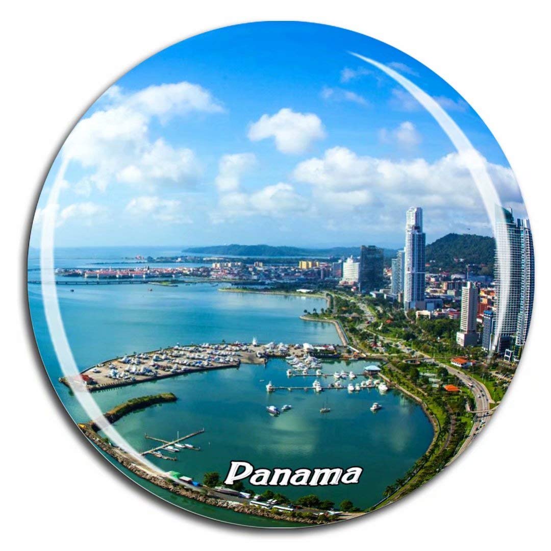 Panama Fridge Magnet 3D Crystal Glass Tourist City Travel Souvenir Collection Gift Strong Refrigerator Sticker