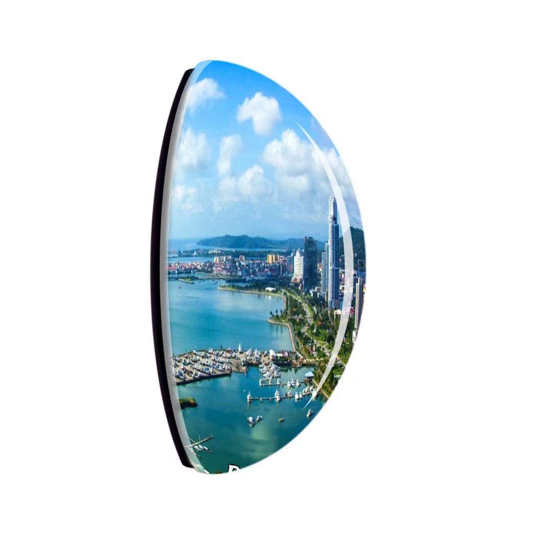 Panama Fridge Magnet 3D Crystal Glass Tourist City Travel Souvenir Collection Gift Strong Refrigerator Sticker