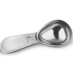 coffee scoop 18/8 stainless steel coffee measuring spoon 2 tablespoon coffee scoop short handle measuring spoon for ground coffee tea sugar flour 2 tbsp coffee scoop exact measuring spoon (30ml)