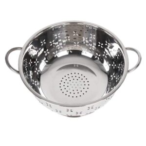 Lindy's metal colander, 8-quart, silver