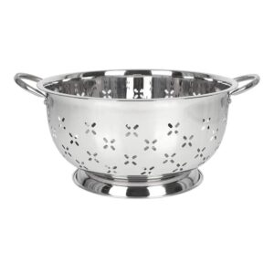 Lindy's metal colander, 8-quart, silver