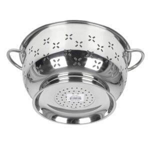 Lindy's metal colander, 8-quart, silver