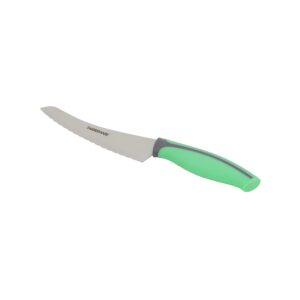 farberware soft grip serrated utility knife, 5.5-inch, green