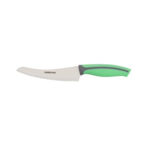 Farberware Soft Grip Serrated Utility Knife, 5.5-Inch, Green