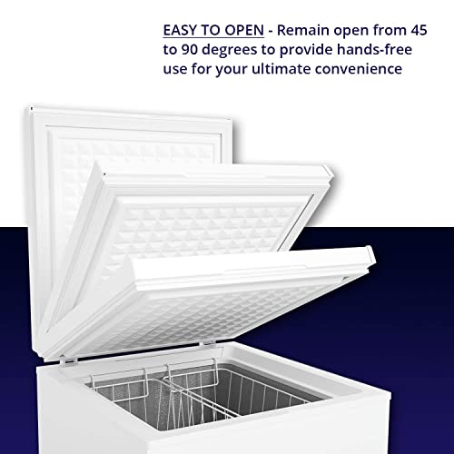 Northair Chest Freezer - 3.5 Cu Ft with 2 Removable Baskets - Reach In Freezer Chest - Quiet Compact Freezer - 7 Temperature Settings - White