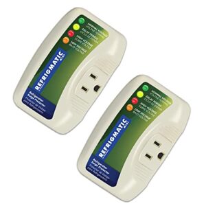 refrigmatic ws-36300 electronic voltage & surge protector for refrigerator – up to 27 cu. ft. (2 pack)