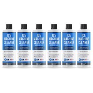 6-pack ice machine cleaner and descaler 16 fl oz nickel safe descaler | ice maker cleaner compatible with all major brands (scotsman, kitchenaid, affresh, opal, manitowoc) - made in usa