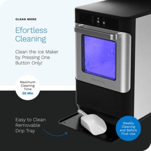 hOmeLabs Chill Pill Countertop Ice Maker - Perfect Ice in 8 to 10 Minutes - 26 Pounds Per Day Production To Keep You Iced Out Of Your Mind