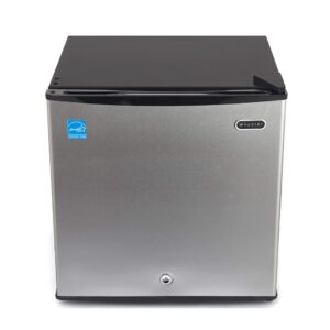 whynter cuf-112ss mini, 1.1 cubic foot energy star rated small upright freezer with lock, stainless steel