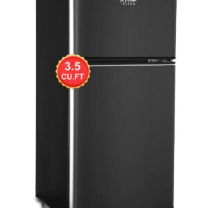 KRIB BLING 3.5 Cu.Ft Compact Refrigerator Mini Fridge with Freezer,7 Level Adjustable Thermostat Removable Shelves Small Refrigerator for Office Dorm Apartment Black