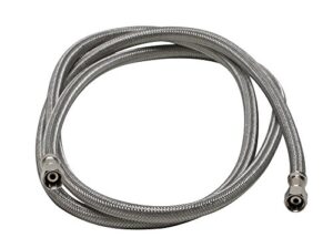 fluidmaster 12im60 ice maker connector, braided stainless steel - 1/4 compression thread x 1/4 compression thread, 5 ft. (60-inch) length