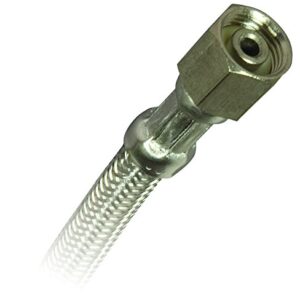 Fluidmaster 12IM60 Ice Maker Connector, Braided Stainless Steel - 1/4 Compression Thread x 1/4 Compression Thread, 5 Ft. (60-Inch) Length