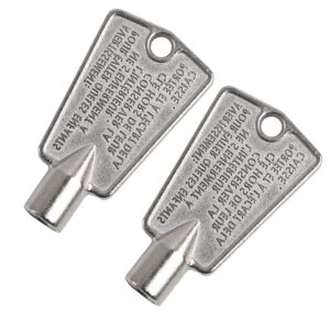 2pack 216702900 freezer door key for frigidaire kenmore ap4071414 ps2061565 ap2113733 ap4301346 ps1991481 06599905 08037402 12849(metal)