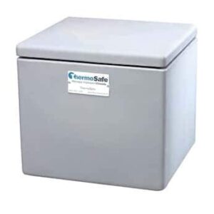 thermosafe 304 dry ice storage chest, tabletop, polyethylene, 50 lb capacity