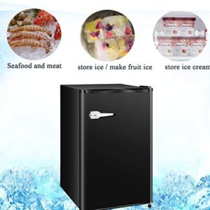 R.W.FLAME Mini Freezer 2.3 Cu.ft -Upright Freezer, Free Standing Small Freezer with Adjustable Thermostat, Mini Freezer Only for Bedroom/Dorm/Home/Office (Black)