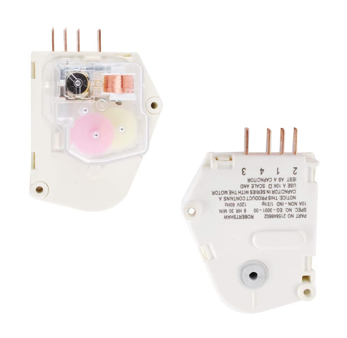 Assollve 2 PACKS 215846602 Refrigerator Defrost Timer Replacement Part Compatible with 215846606 240371001 241621501 AP2111929 PS423801 and more