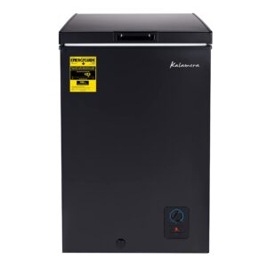 kalamera. 3.5 cu.ft chest freezer-freestanding for home/apart with lowest -4℉ black, kcf-100-ss