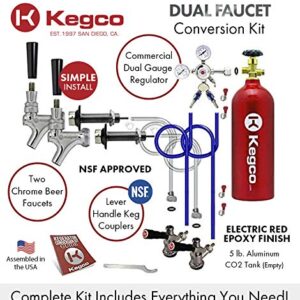 Kegco 3P2SCK-5T Kegerator Kit, 2-Tap, Chrome