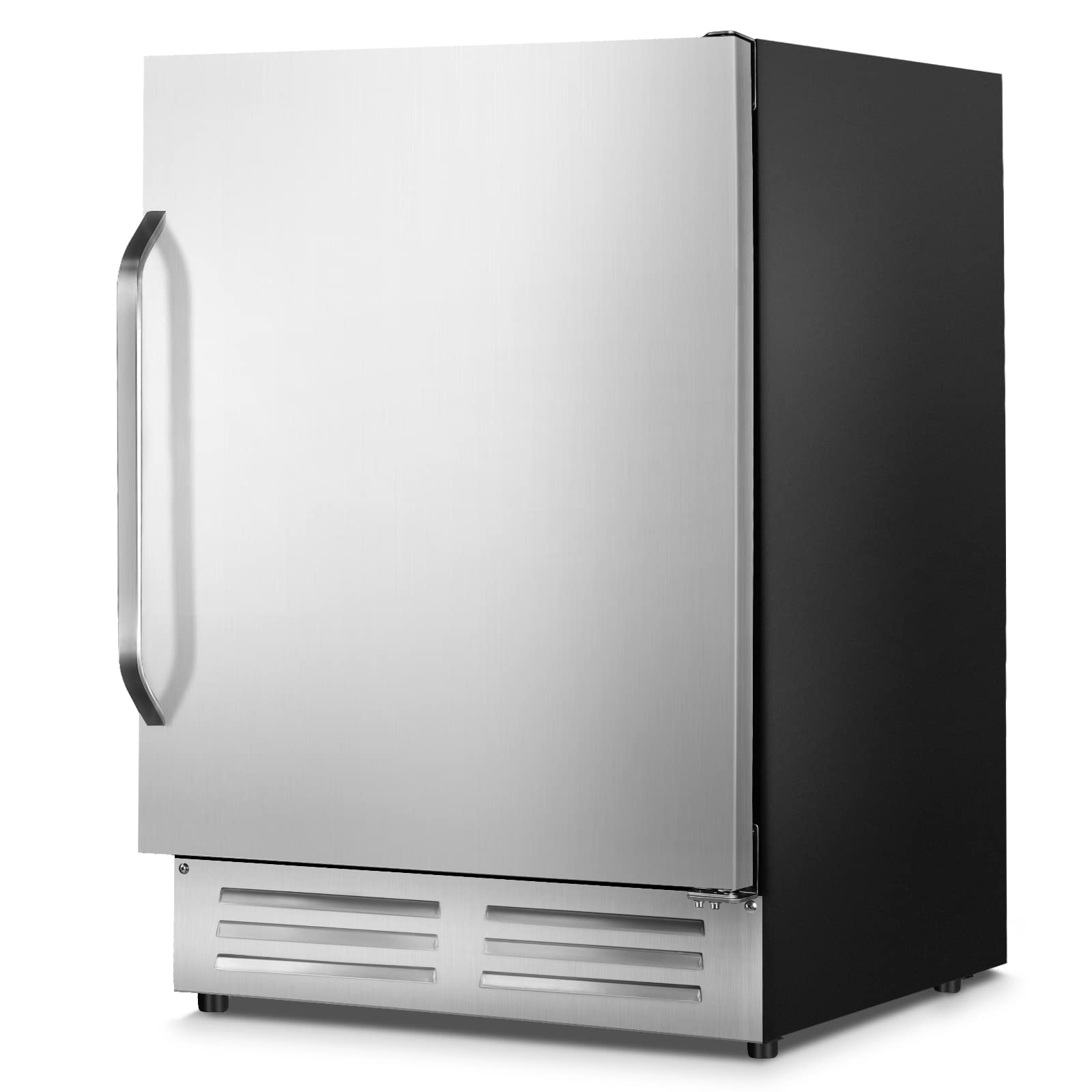 Velieta 24 Inch Beverage Refrigerator Cooler,Stainless Steel Wide Refrigerator for 210 Cans,Fit Perfectly for 24" Space Built-in Counter or Freestanding with powerful and quiet cooling system