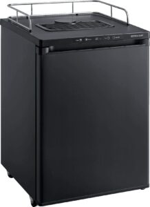 edgestar br3002bl 24 inch wide kegerator conversion refrigerator for full size keg - black