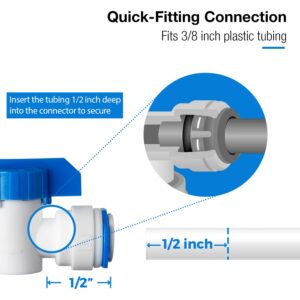 iSpring ICEK3 3/8" Tubing Water Line Splitter and Reverse Osmosis Refrigerator Ice Maker Kit, Fits PH100, RO100, US15 Series, 20 feet, Everything Included for Installation