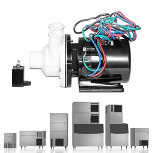 dearchan apta92p10wd1 water pump motor assembly for hoshizaki apta92p10wd1 ice machine equivalent, 120v 53.4w 0.4 amp, replace for km500mah, km630mah, km900mah