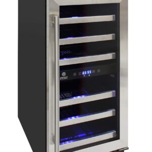 Vinotemp 28-Bottle Dual-Zone Wine Cooler (Stainless)