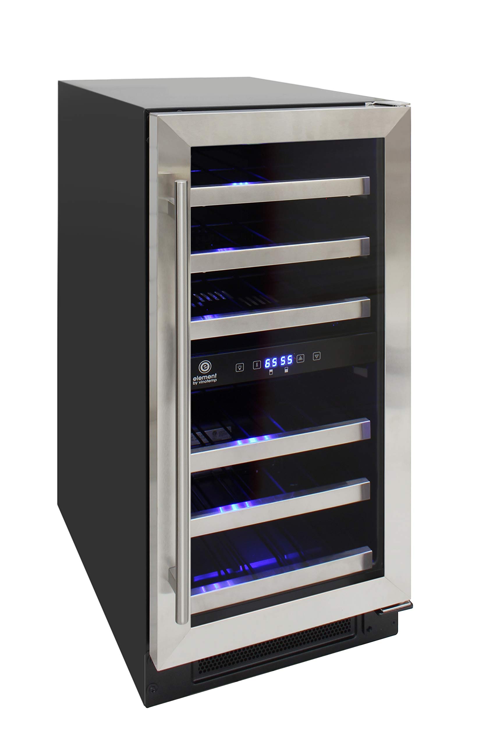 Vinotemp 28-Bottle Dual-Zone Wine Cooler (Stainless)