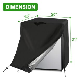 Guisong Refrigerator Cover, Waterproof&Dustproof Cover for Protecting Upright Freezers/Beverage Refrigerator-Suitable for most 1.1 Cubic Mini Freezer(20" x 20" x 21")