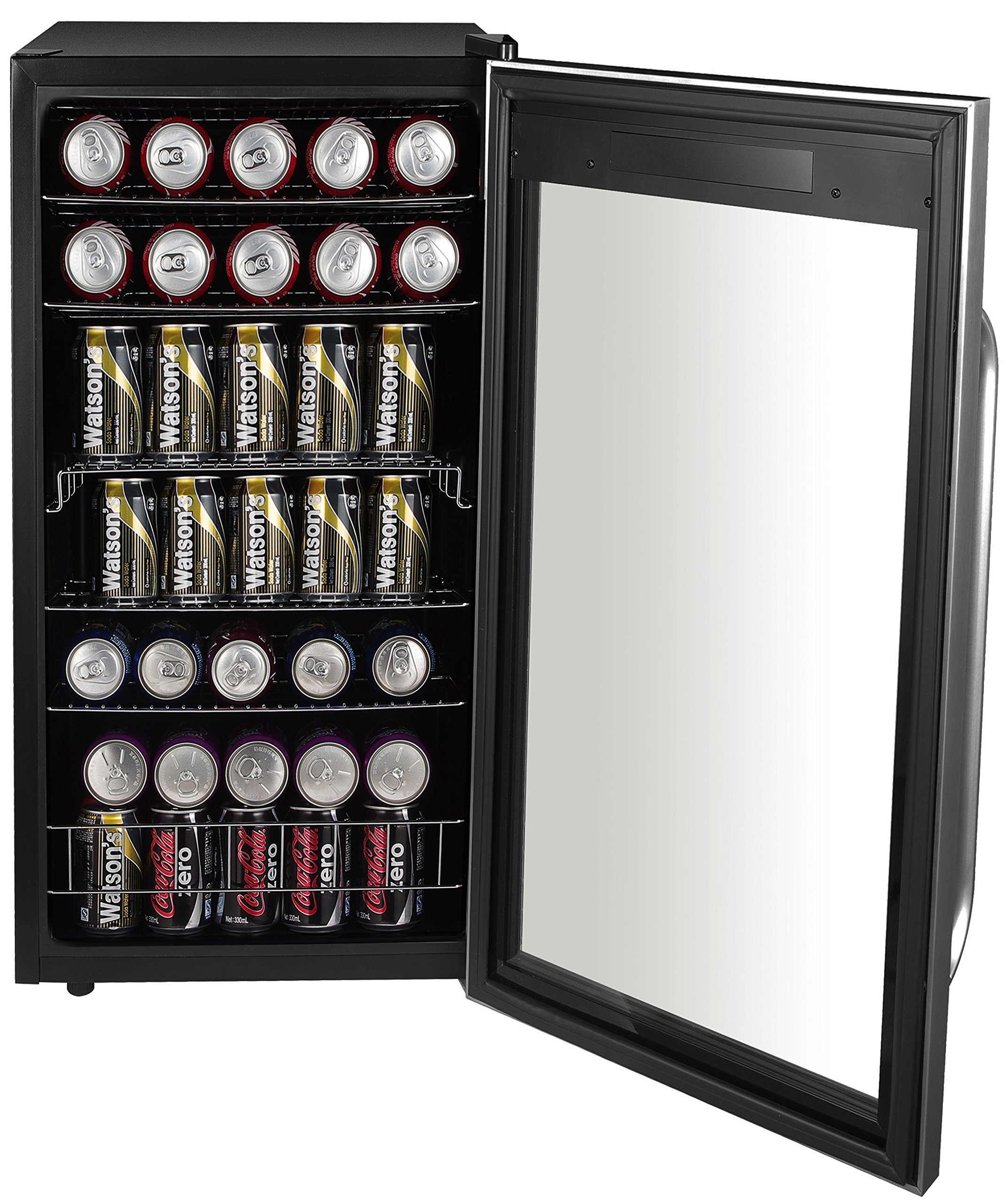 Whynter BR-1211DS Freestanding 121 Can Digital Control and Internal Fan & FWC-341TS 34 Bottle Freestanding Wine Refrigerator with Display Shelf and Digital Control, Stainless Steel, One Size