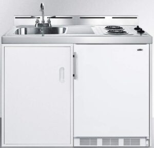 summit c48el kitchen all in one combination unit, white