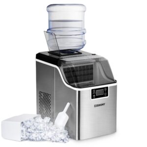 EUHOMY Ice Cube Maker Machine Countertop + New Wave Enviro 3 Gallon BPA Free Round Water Bottle