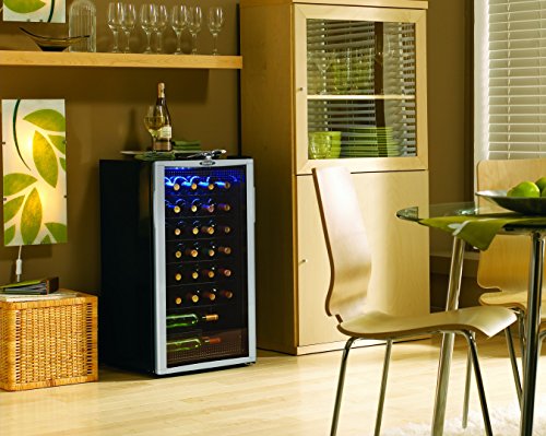 Danby DWC350BLP Free-Standing Wine Cooler, Stainless Steel-Matte