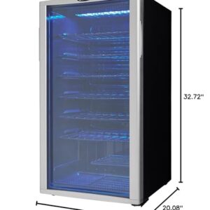 Danby DWC350BLP Free-Standing Wine Cooler, Stainless Steel-Matte