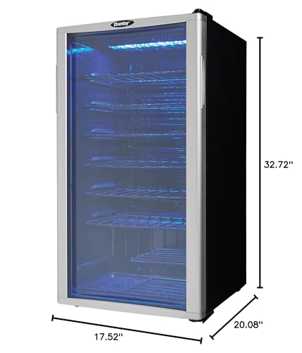 Danby DWC350BLP Free-Standing Wine Cooler, Stainless Steel-Matte