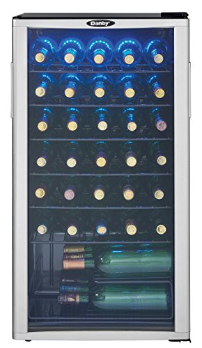 Danby DWC350BLP Free-Standing Wine Cooler, Stainless Steel-Matte